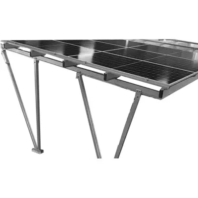 Carport Aluminum 2-seat Photovoltaic Shed Water Drainage System