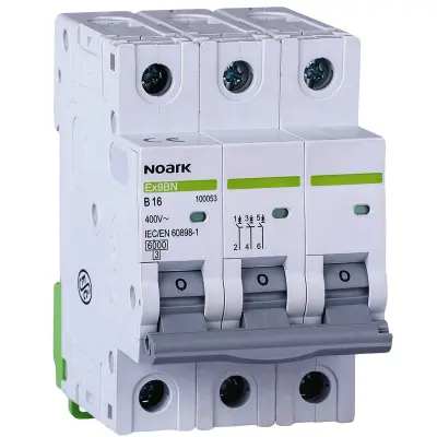 Noark 100053 MCB Ex9BN 3P B16 AC Miniature Circuit Breaker