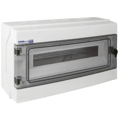 Wall Mount Enclosure 1x18 IP65 Hermetic RH-18 1000V DC